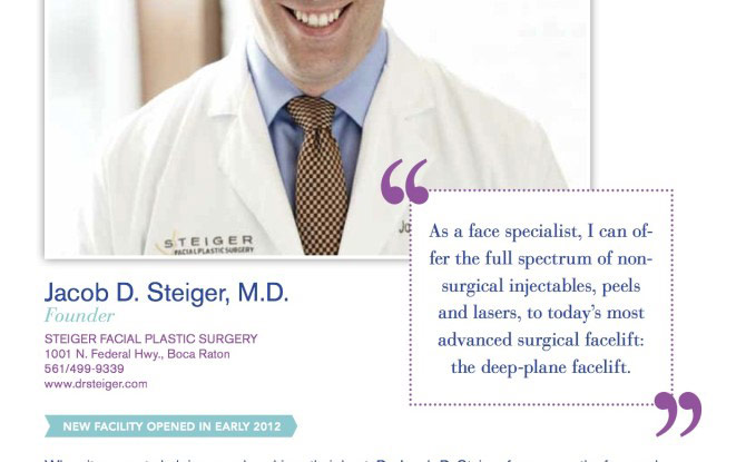Press | Steiger Facial Plastic Surgery | Boca Raton Facelift ...